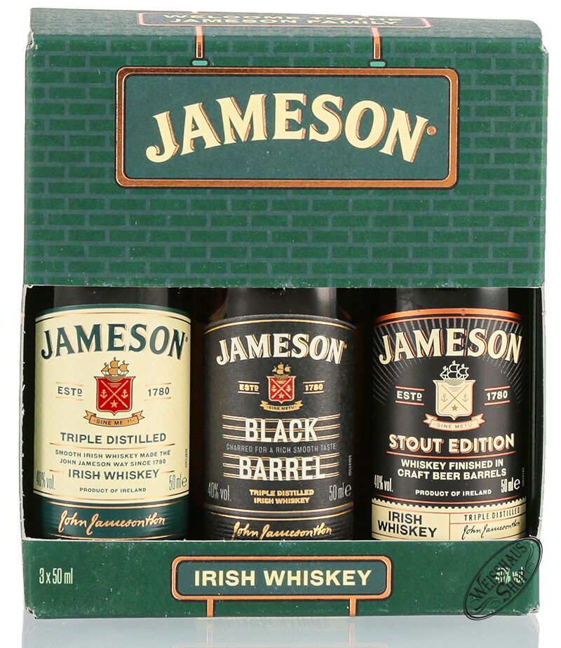 Jameson 3er Irish Whiskey Tasting Set 40% vol. 0,15l | Weisshaus Shop