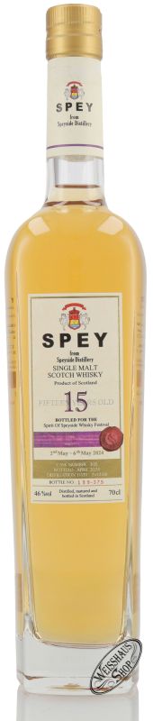 Spey Spirit of Speyside Whisky Festival 2024 Limited Edition 15 YO Whisky 46% vol. 0,70l ...