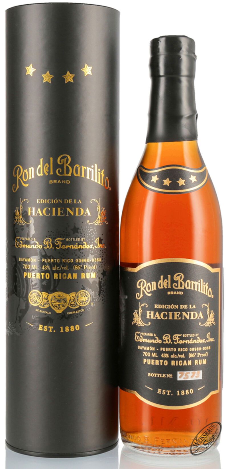 Ron del Barrilito Four Stars Rum 43% vol. 0,70l | Weisshaus Shop