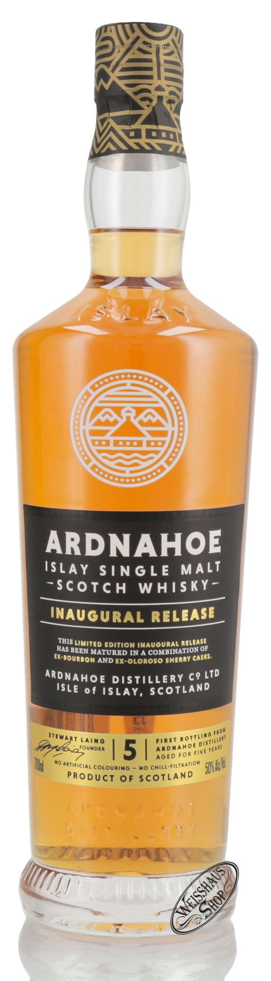 Ardnahoe 5 YO Inaugural Release Whisky 50% vol. 0,70l | Weisshaus Shop