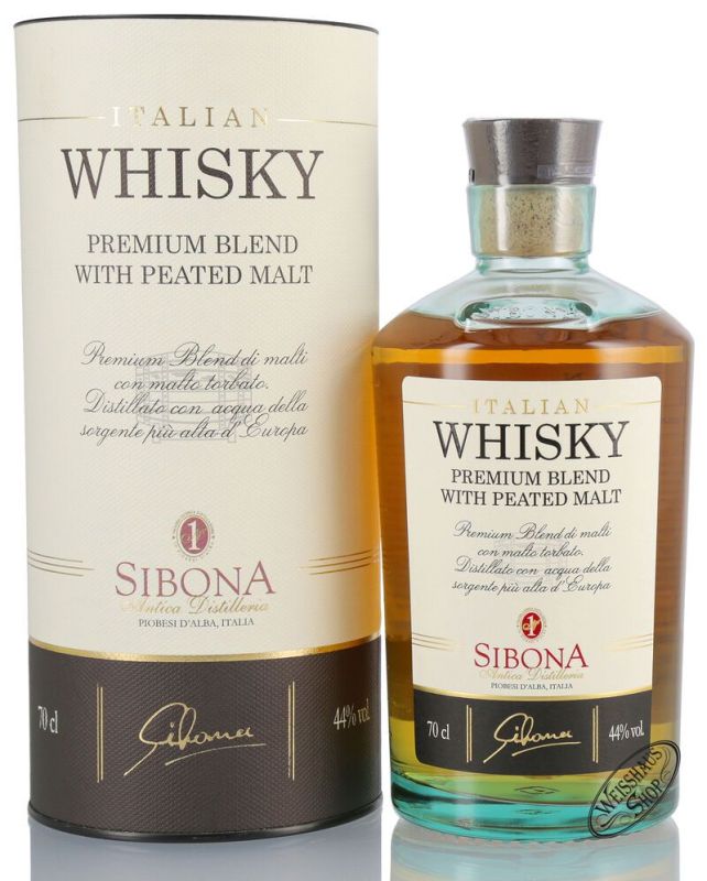 Sibona Italian Whisky Premium Blend Peated Malt 44% vol. 0,70l ...