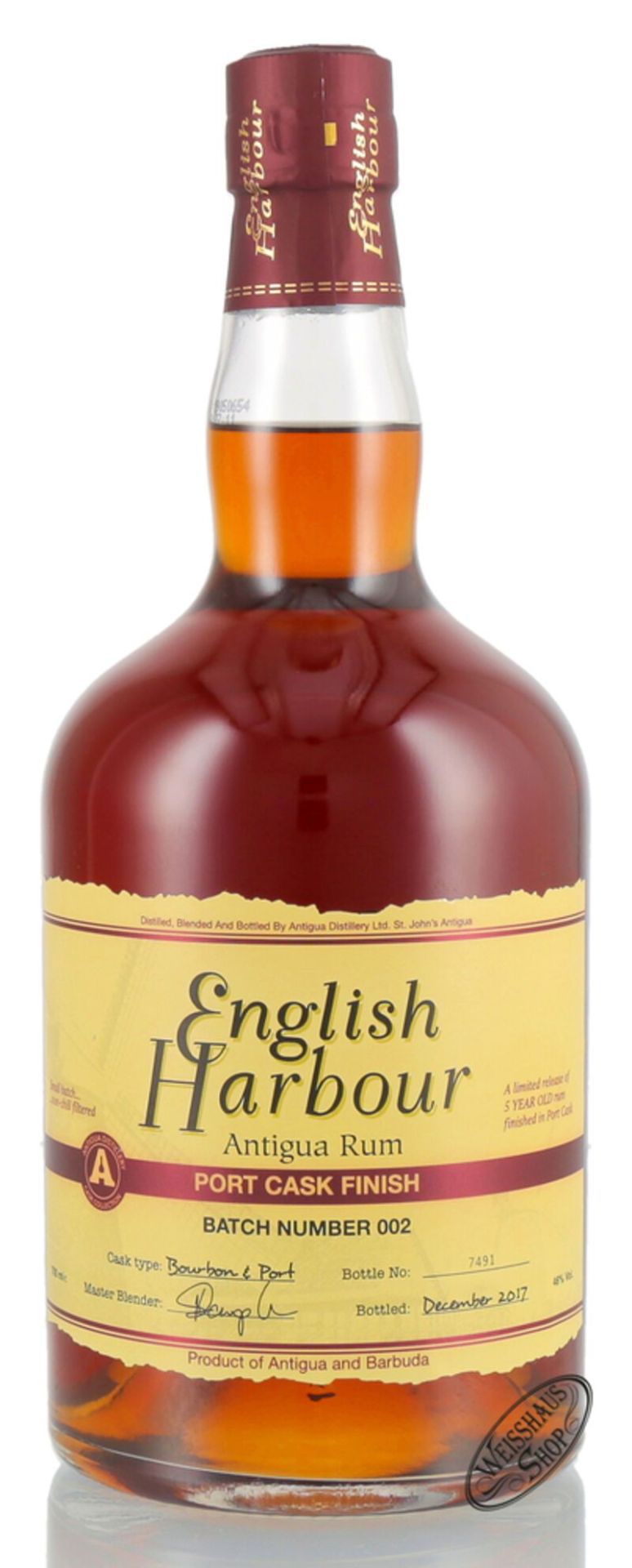 English Harbour Port Cask Finish Rum 46% vol. 0,70l | Weisshaus Shop