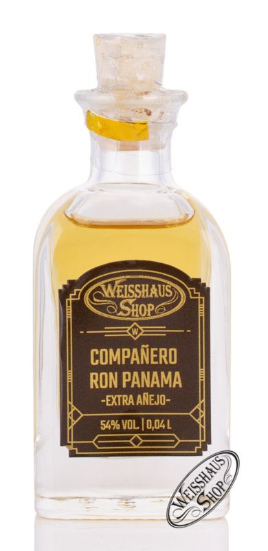 Companero Ron Panama Extra Anejo Rum 54% vol. 0,04l Weisshaus Sample ...